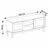 Rack para TV Até 60 Polegadas Safira 2 Portas 2 Nichos Off White/Noce ...