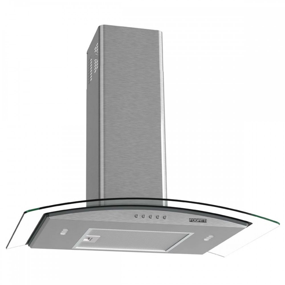 Coifa de Parede Vidro Curvo Clean 70 Cm 220v Kromanox - Fogatti