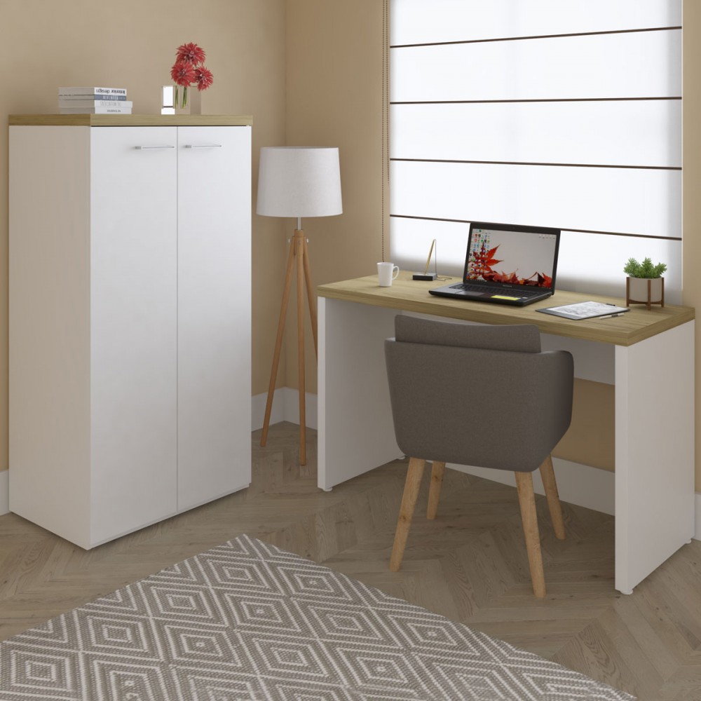 Escritório Completo 2 Portas Branco - Artany Móveis