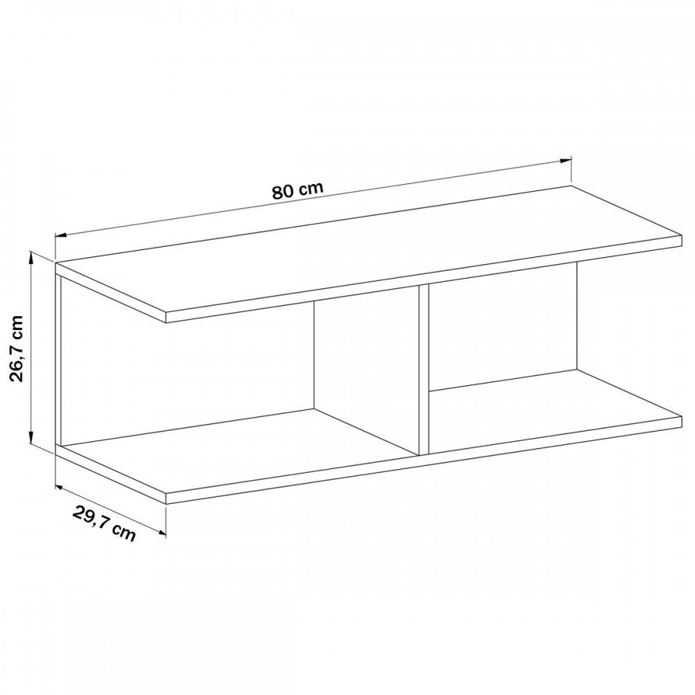 Nicho Decorativo Requinte 100% Mdf Branco Line - Móveis Castro