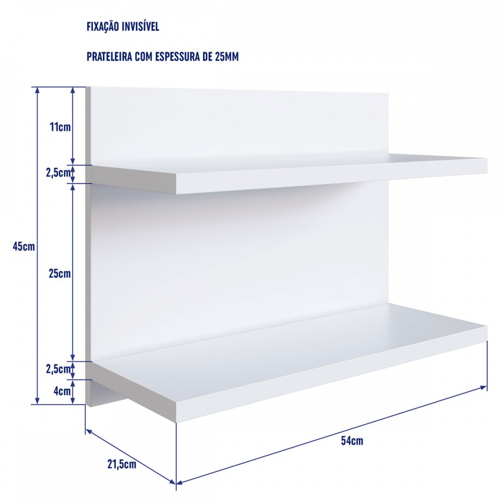 Prateleira Multiuso Branco Pr 032 - Completa Móveis