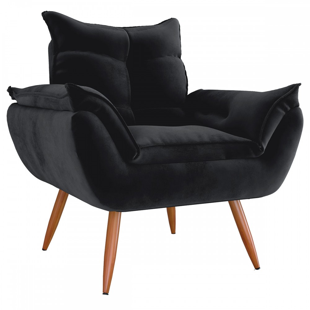 Poltrona Toquio Veludo Preto - Matrix