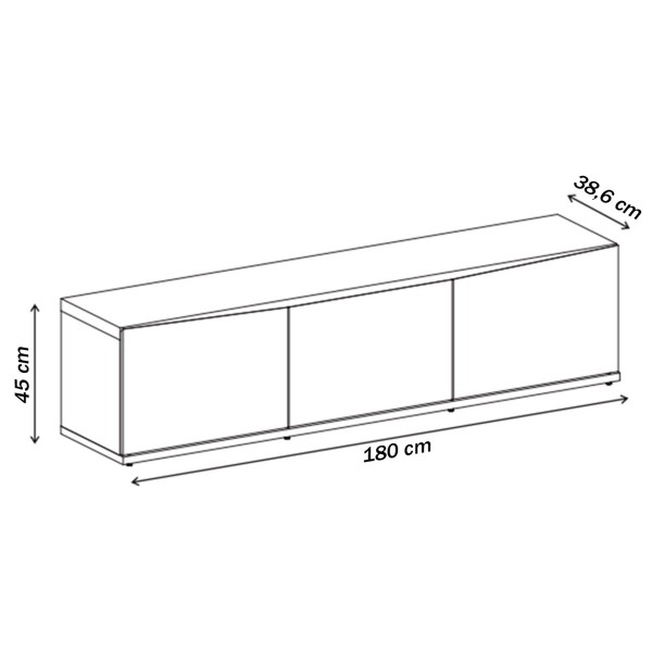 Rack para TV Até 60 Polegadas Eros 1,80 2 Portas 1 Gaveta Noce/Cinza Perola - Casa D