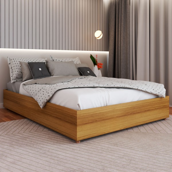 Cama Box Casal Alasca Cinamomo - Pnr Móveis