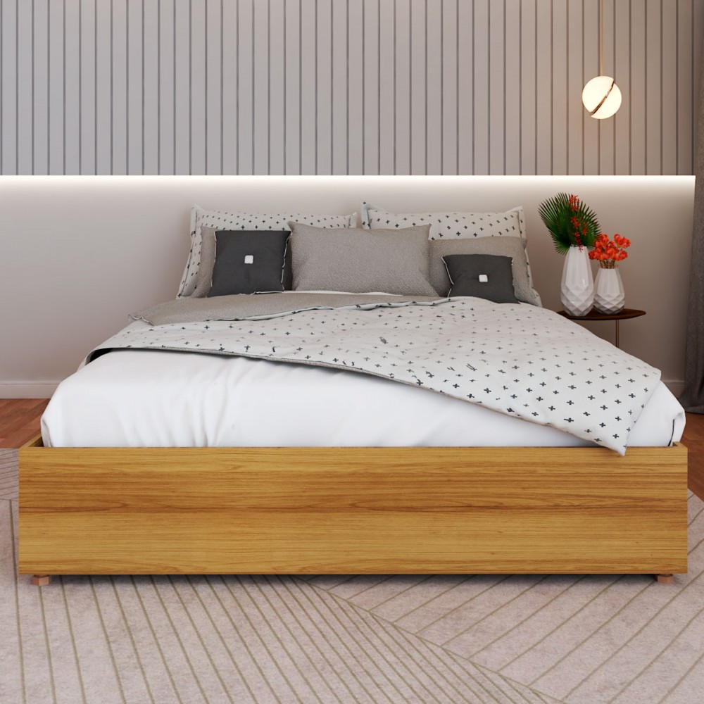 Cama Box Casal Alasca Cinamomo - Pnr Móveis