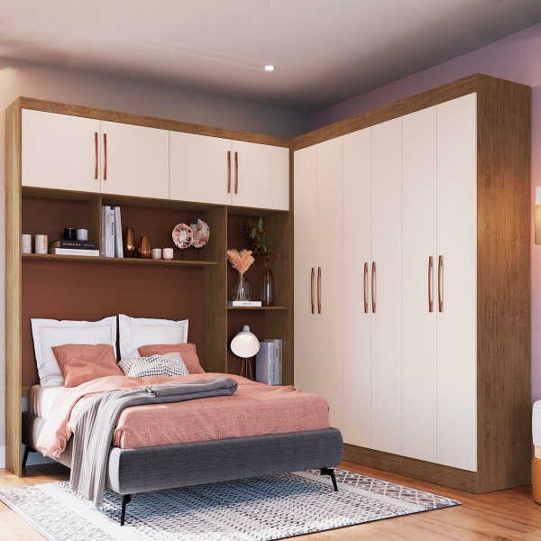 Guarda-Roupa Casal Modulado Athenas 10 Portas 4 Gavetas Off White ...