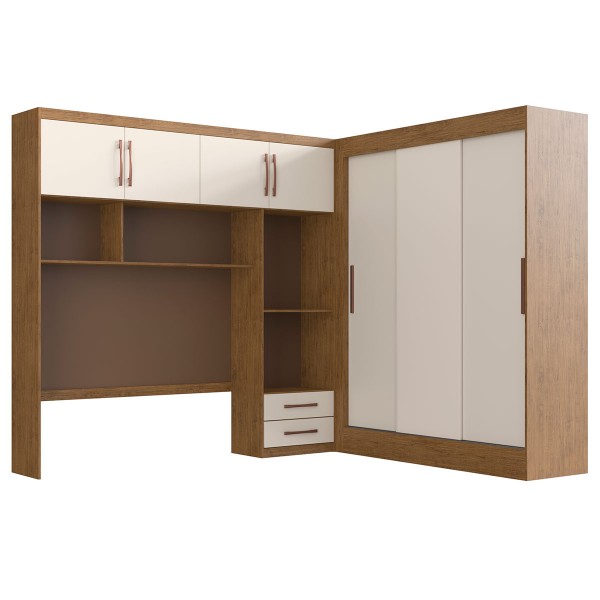 Guarda-Roupa Casal Modulado Munique 7 Portas 4 Gavetas Off White ...