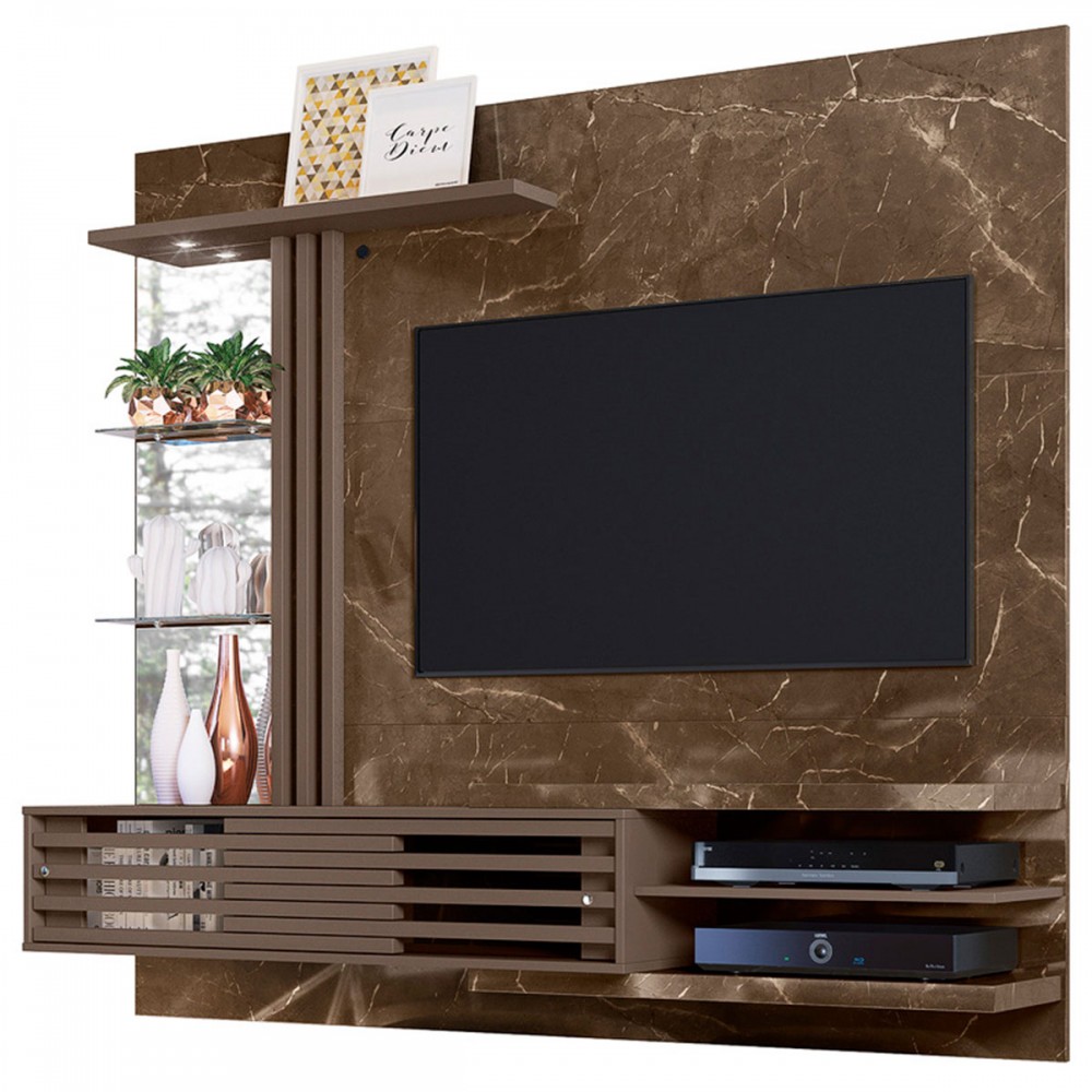 Painel para TV Até 55 Polegadas Frizz Supreme 2 Portas Imperial/Sepia ...