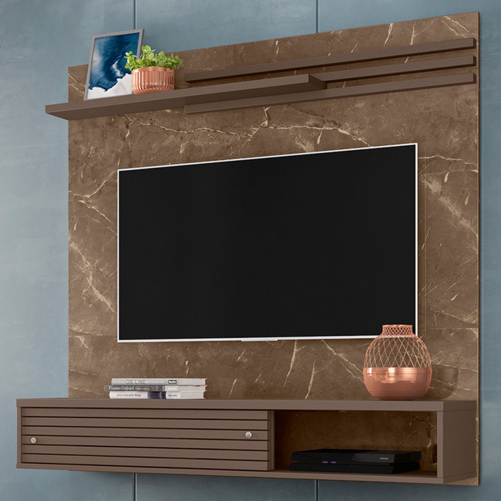 Painel para TV Até 55 Polegadas Frizz 2 Portas Sublime Imperial/Sepia ...