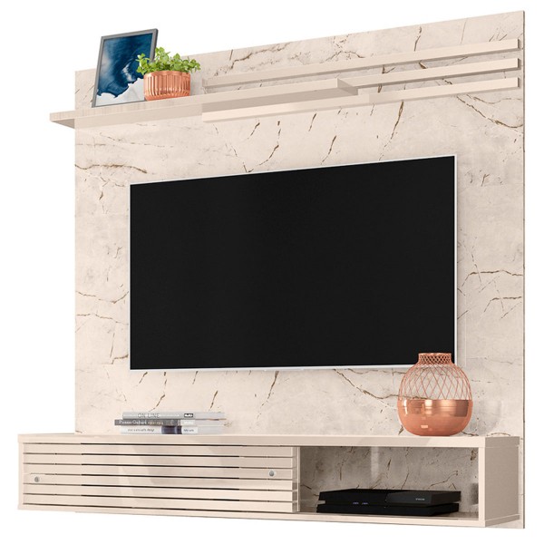 Painel para TV Até 55 Polegadas Frizz 2 Portas Sublime Calacata/Off ...