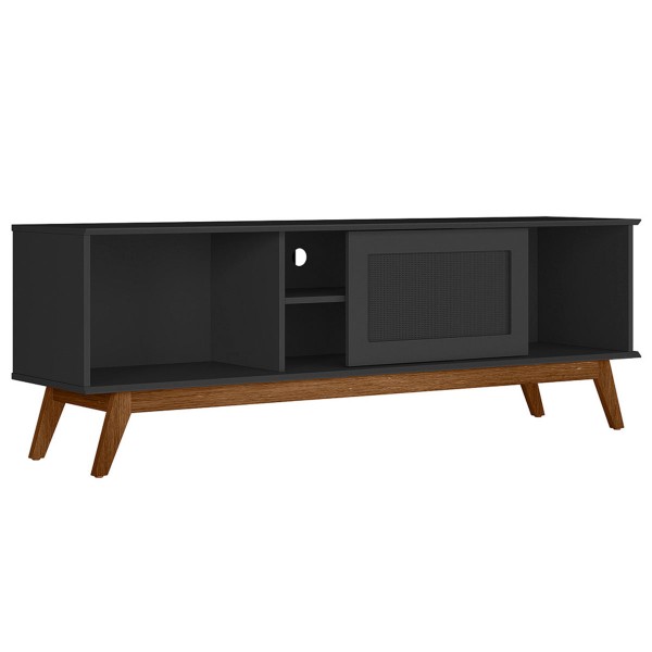 Rack para TV Até 60 Polegadas Panamá 1 Porta Preto - Olivar Móveis