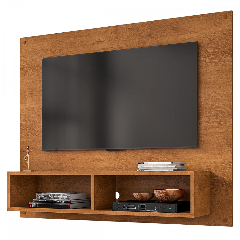 Painel para TV Até 43 Polegadas Viena 2 Prateleiras Naturalle - Móveis Bechara