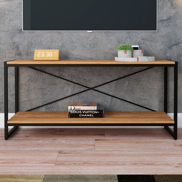 Rack para TV Até 50 Polegadas Dynamica 1 Prateleira Lâmina Mel/Preto ...