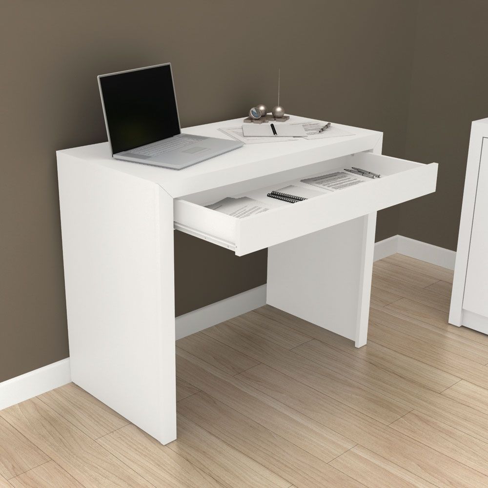Mesa para Computador 1 Gaveta Branco Me4107-Tecno Mobili